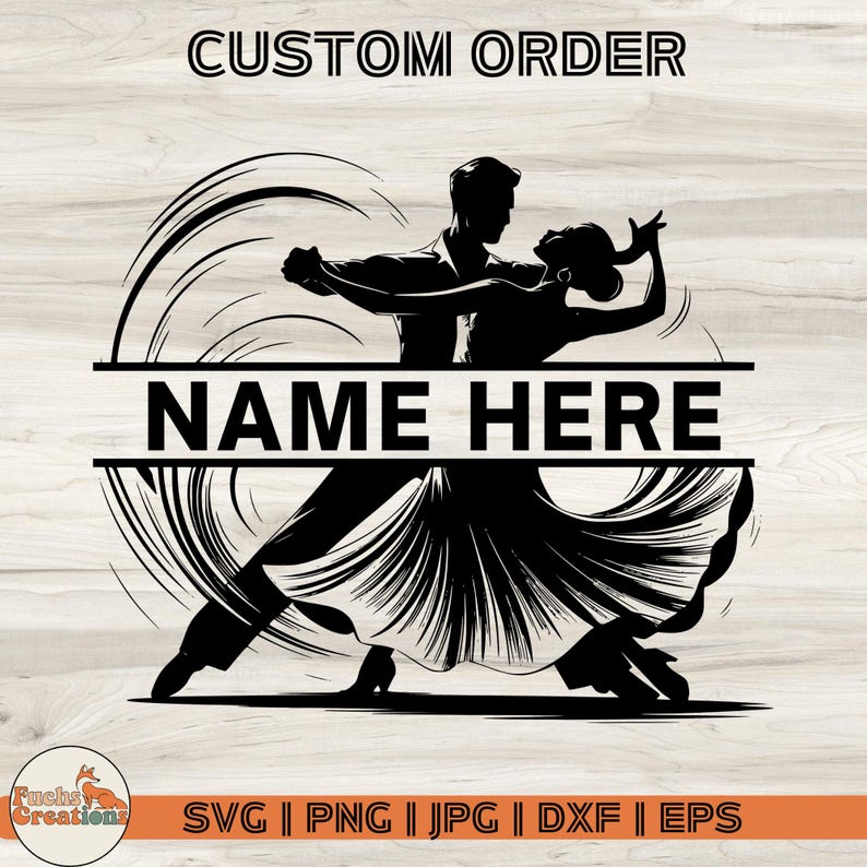Custom Dance Couple SVG: Ballroom Silhouette (digital Download) - Etsy