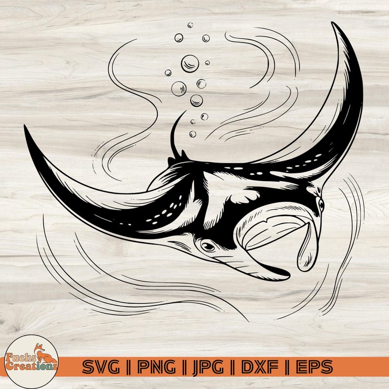 Manta Ray SVG, Ocean Animal SVG, Underwater Scene SVG, Marine Life ...