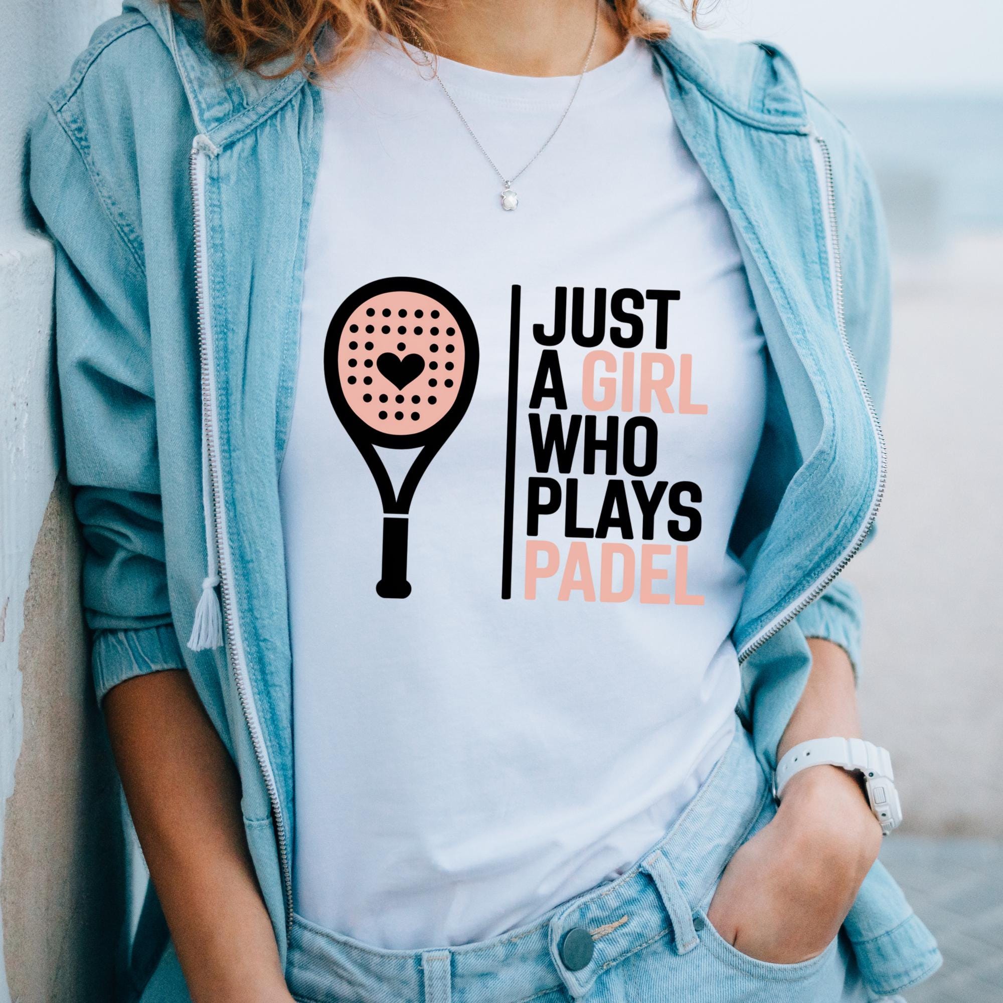 Padel Girl SVG: Racket Heart Design - Sporty Clipart (digital Download ...