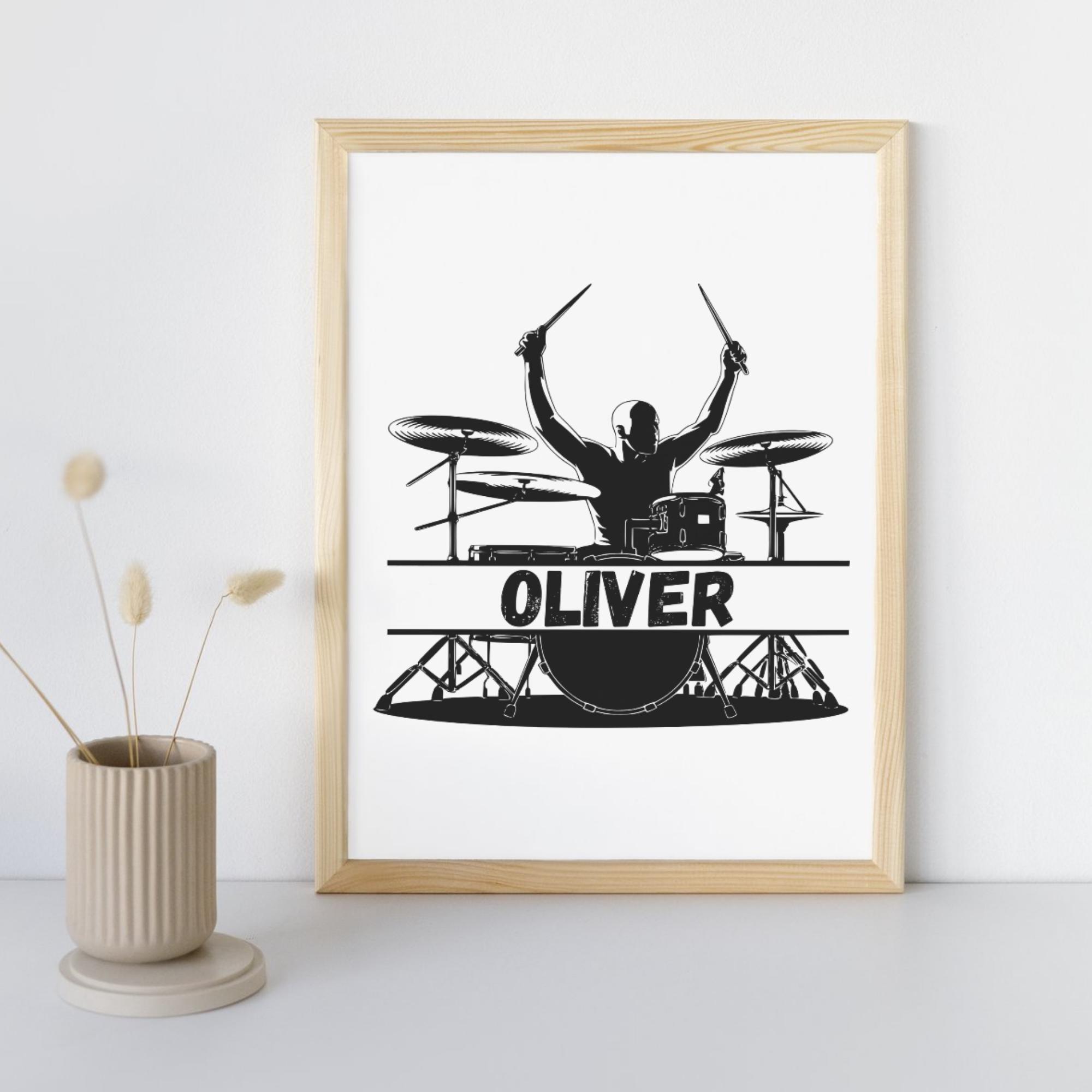 Custom Drummer SVG, Custom Drum Set SVG File, Drum DXF, Drummer Fun ...