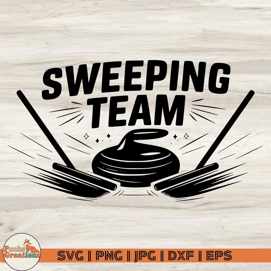 Sweeping Team Curling SVG, Curling SVG Cricut Cut File, Curling Png ...