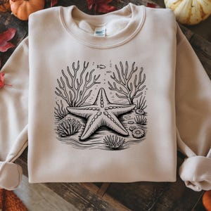 Starfish SVG: Ocean Coral Line Art (digital Download) - Etsy