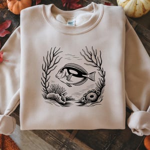 Blue Tang Fish SVG, Tropical Fish Clipart, Ocean Animal Clipart, Coral ...