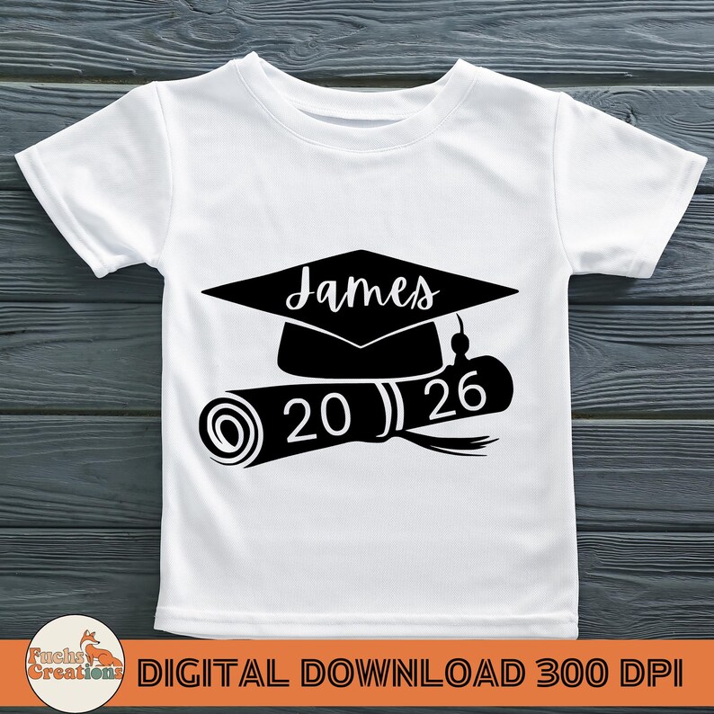 Custom 2026 Graduation SVG: Personalized Name, Cap Design (digital ...