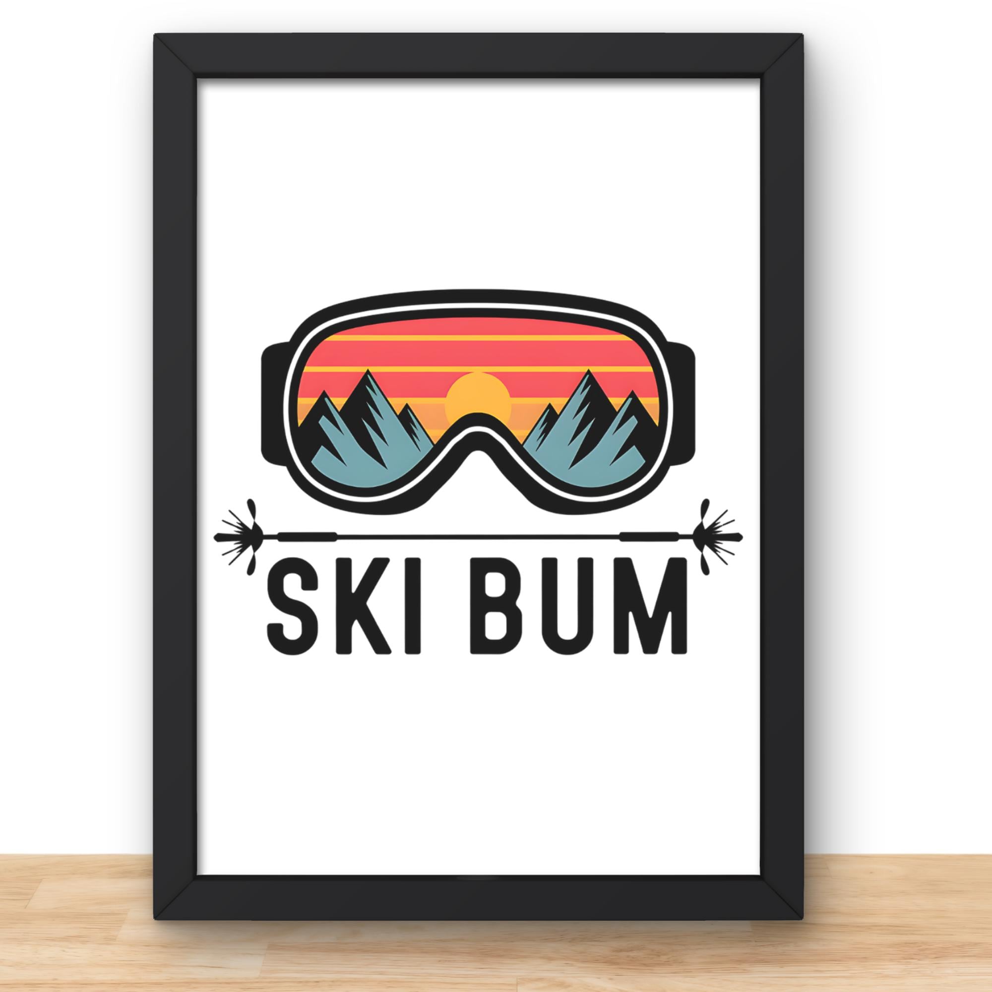 Ski Bum PNG, Mountain Sunset PNG, Ski Goggles PNG, Ski Bum Sweatshirt ...