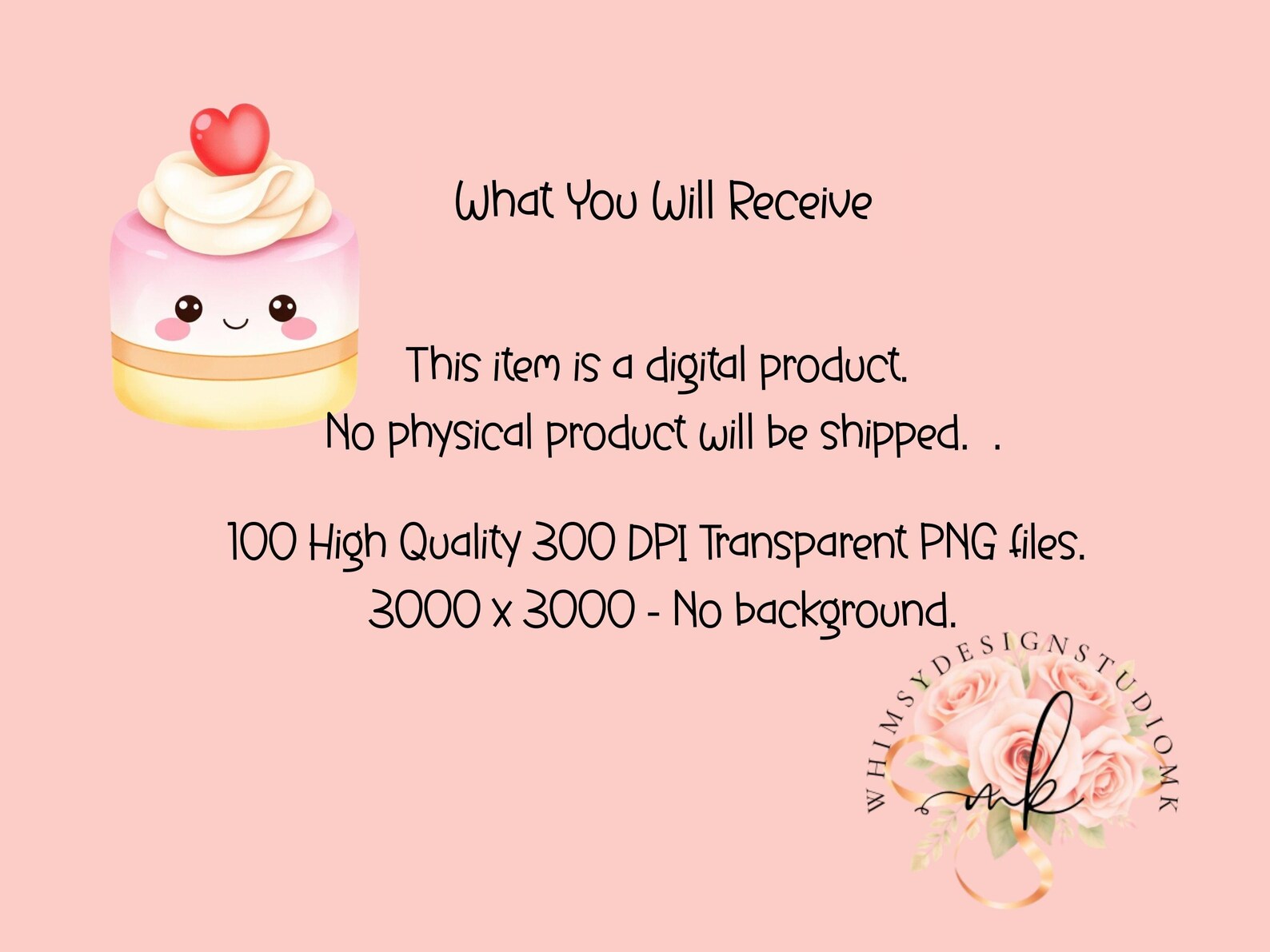 Cute Kawaii Cakes Clipart, Kawaii Food Illustration, Cake Art, Digital ...