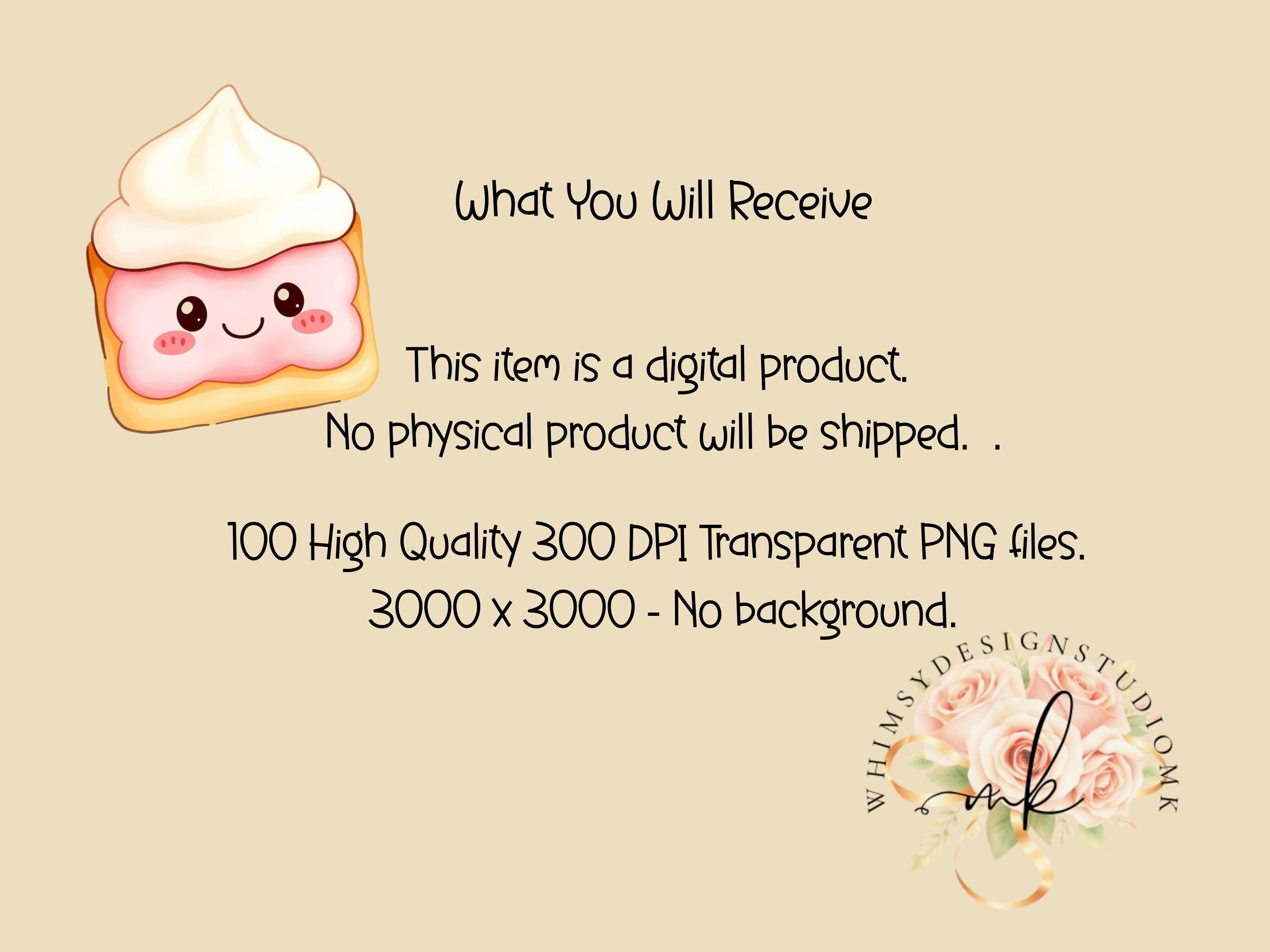Cute Kawaii Pop Tart Clipart, Kawaii Food Clipart, Pastries Clipart ...