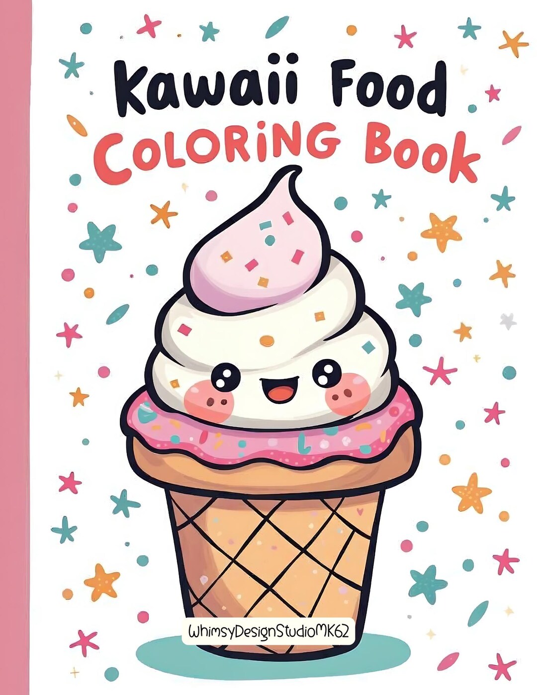Kawaii Food Coloring Book Printable, Kids Activity, Printable Coloring ...