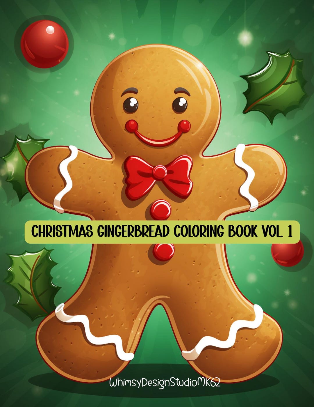 Christmas Gingerbread Coloring Book Printable, Kids Activities, Holiday ...
