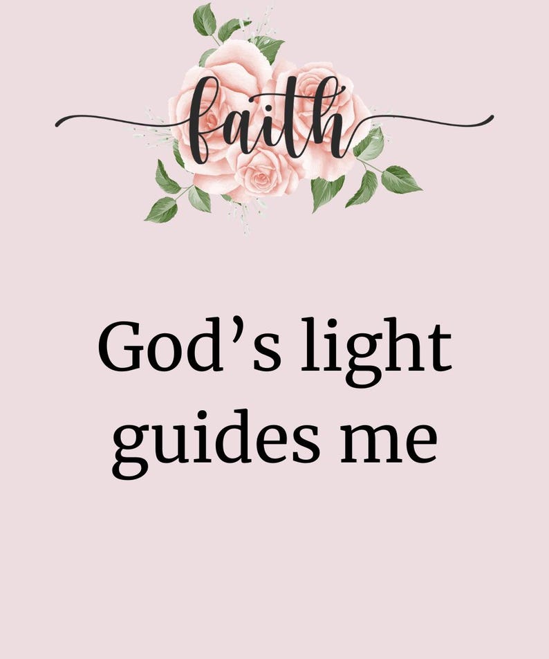 Faith Affirmation Cards Printable, Christian Gift, Encouragement Cards ...