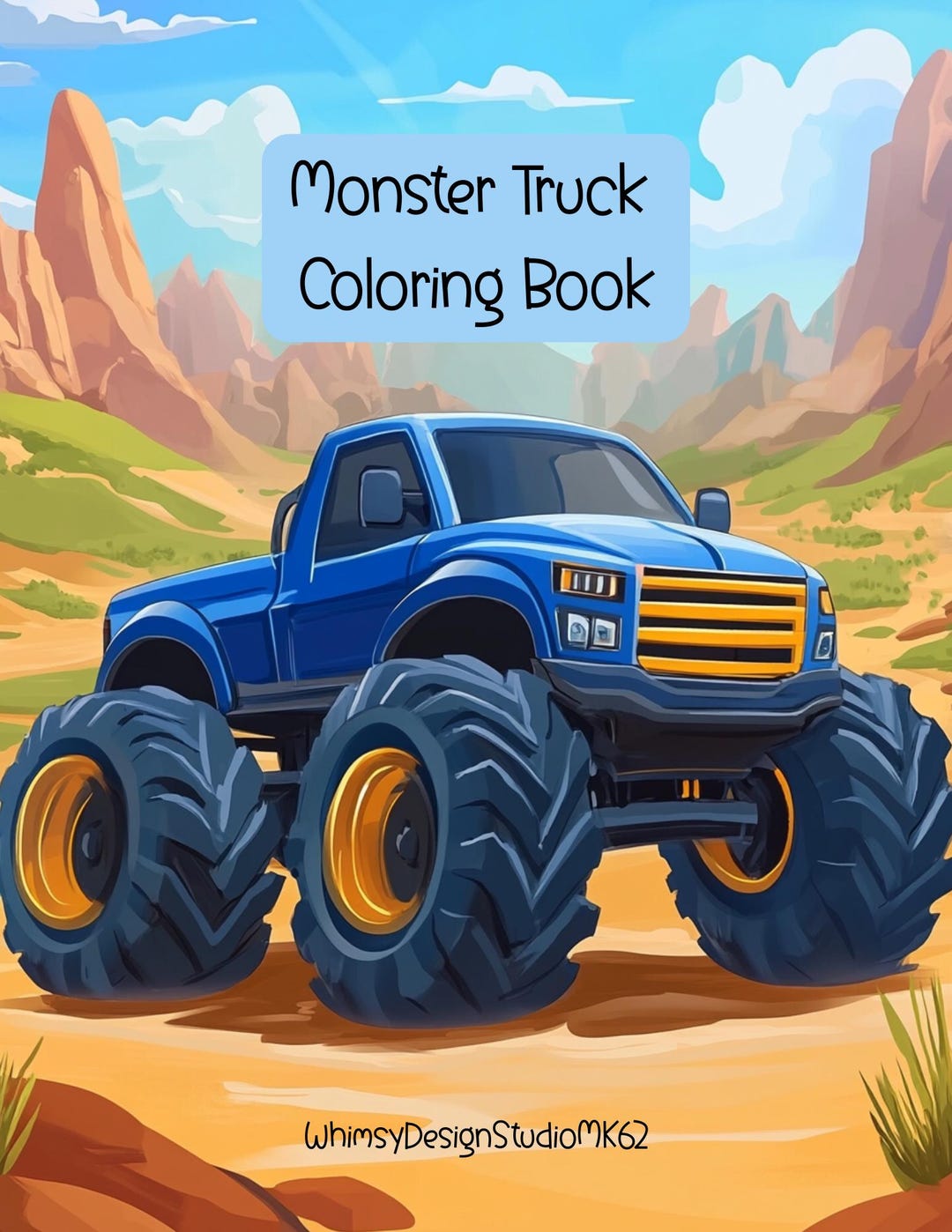 Monster Truck Coloring Book Printable, Boys Coloring Books, Kids ...