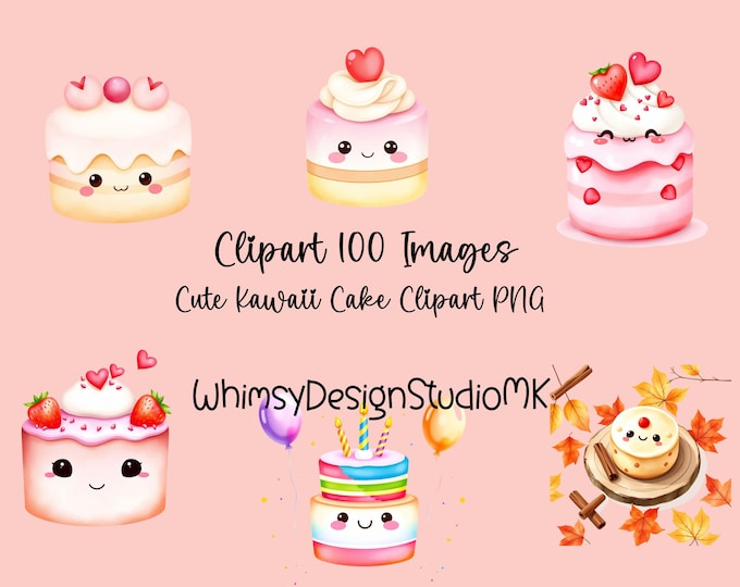 Digital Clip Art Set and Digital Paper - Cute Tea Party. Kawaii Clip ...