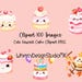 Cute Kawaii Cakes Clipart, Kawaii Food Illustration, Cake Art, Digital ...