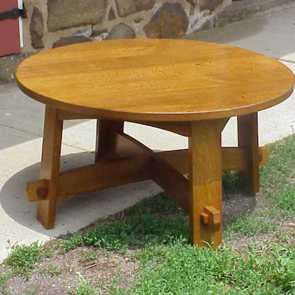Mission Style Round Dining Table - Etsy