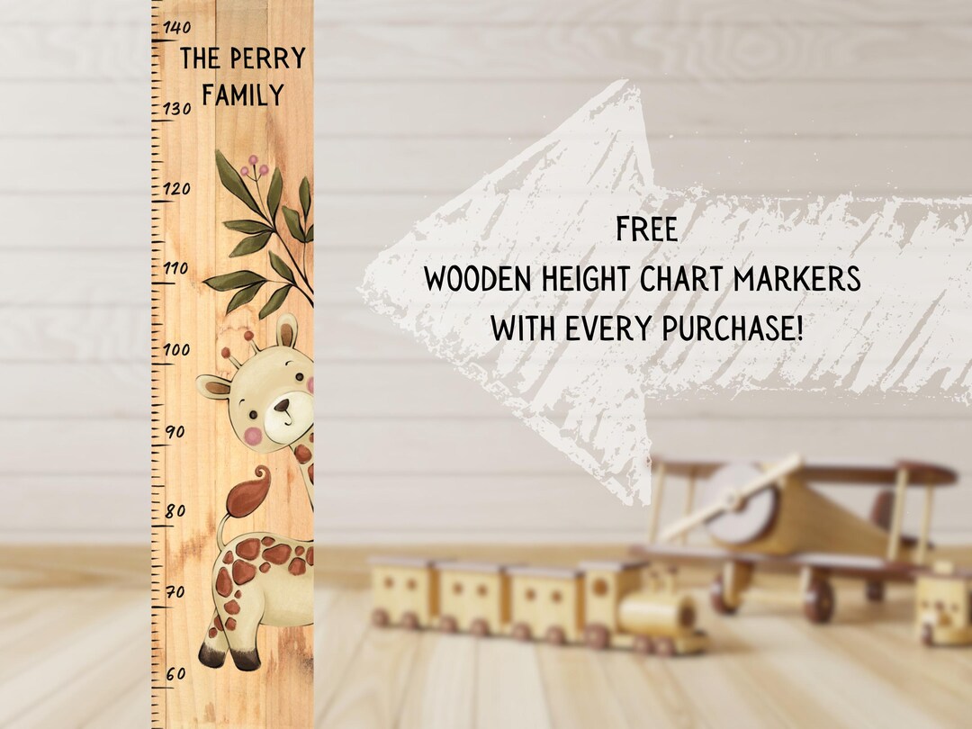 Giraffe Growth Chart, Growth Ruler, Personalized Growth Chart, Baby ...