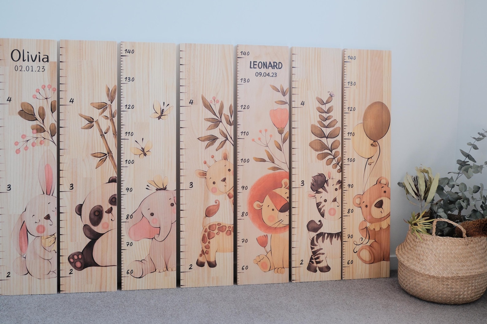Growth Chart for Kids Lion, Wood Growth Chart for Kids, Child Growth ...