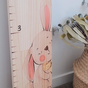 Bunny Measuring Board, Wooden Ruler Growth Chart, Personalized Chart ...