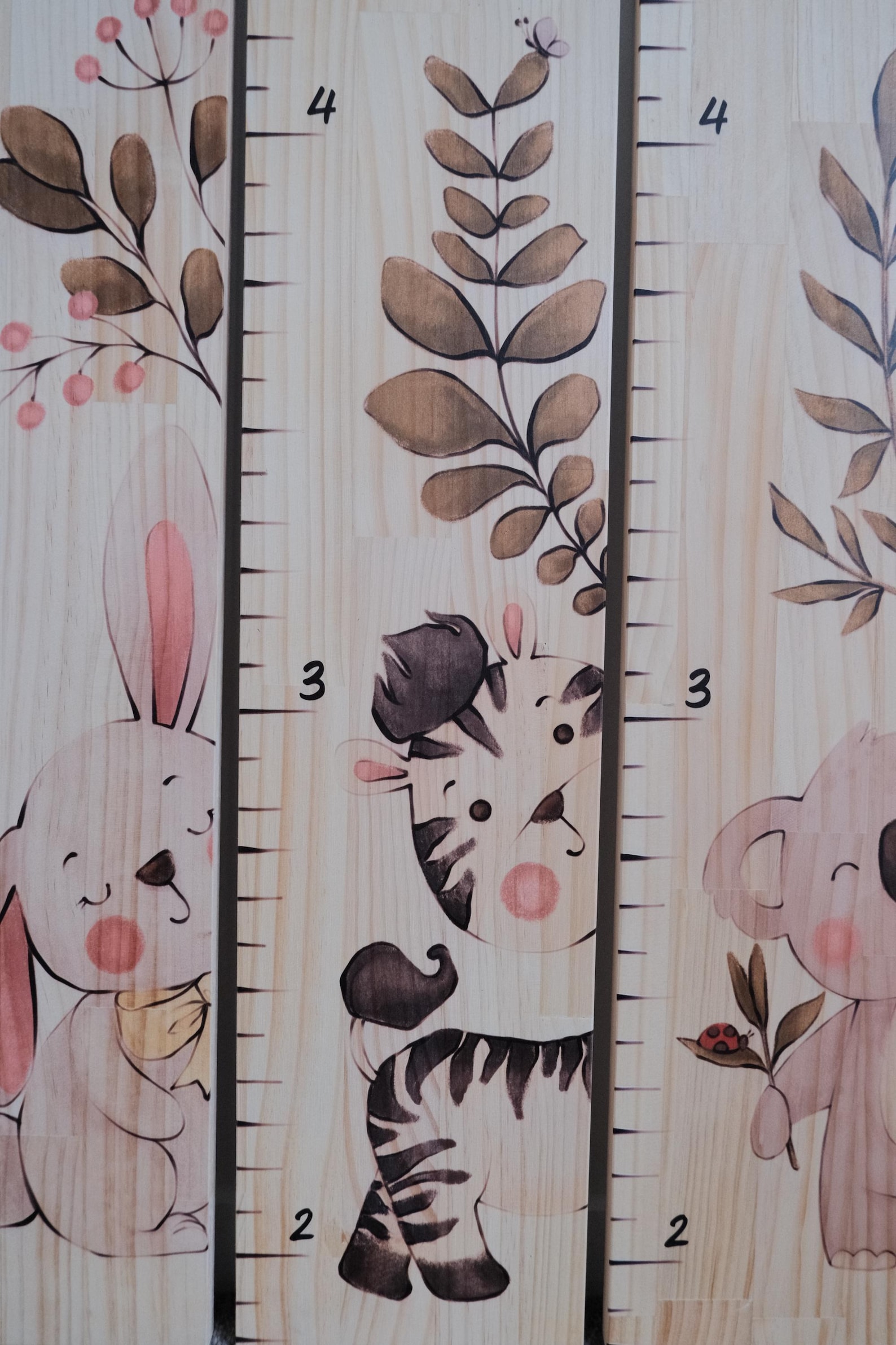 Zebra Height Chart, Measuring Board for Kids, Personalized Kids Gifts ...