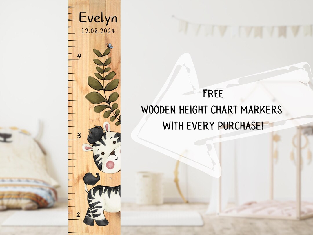 Wood Height Chart Growth Chart, Children Growth Chart, Kid Growth Ruler ...