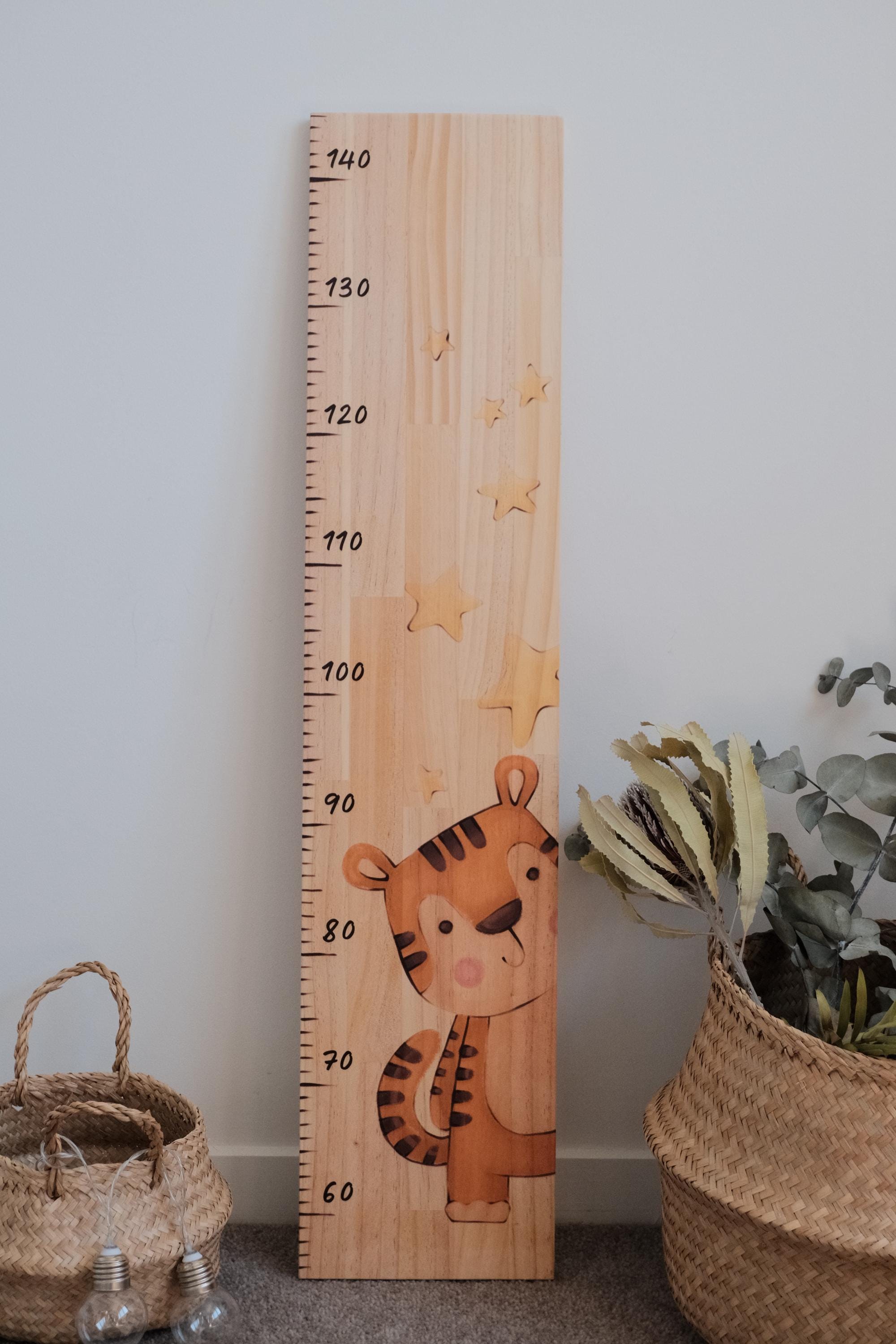 Tiger Growth Chart, Boho Growth Chart, Kids Height Ruler, Personalized ...