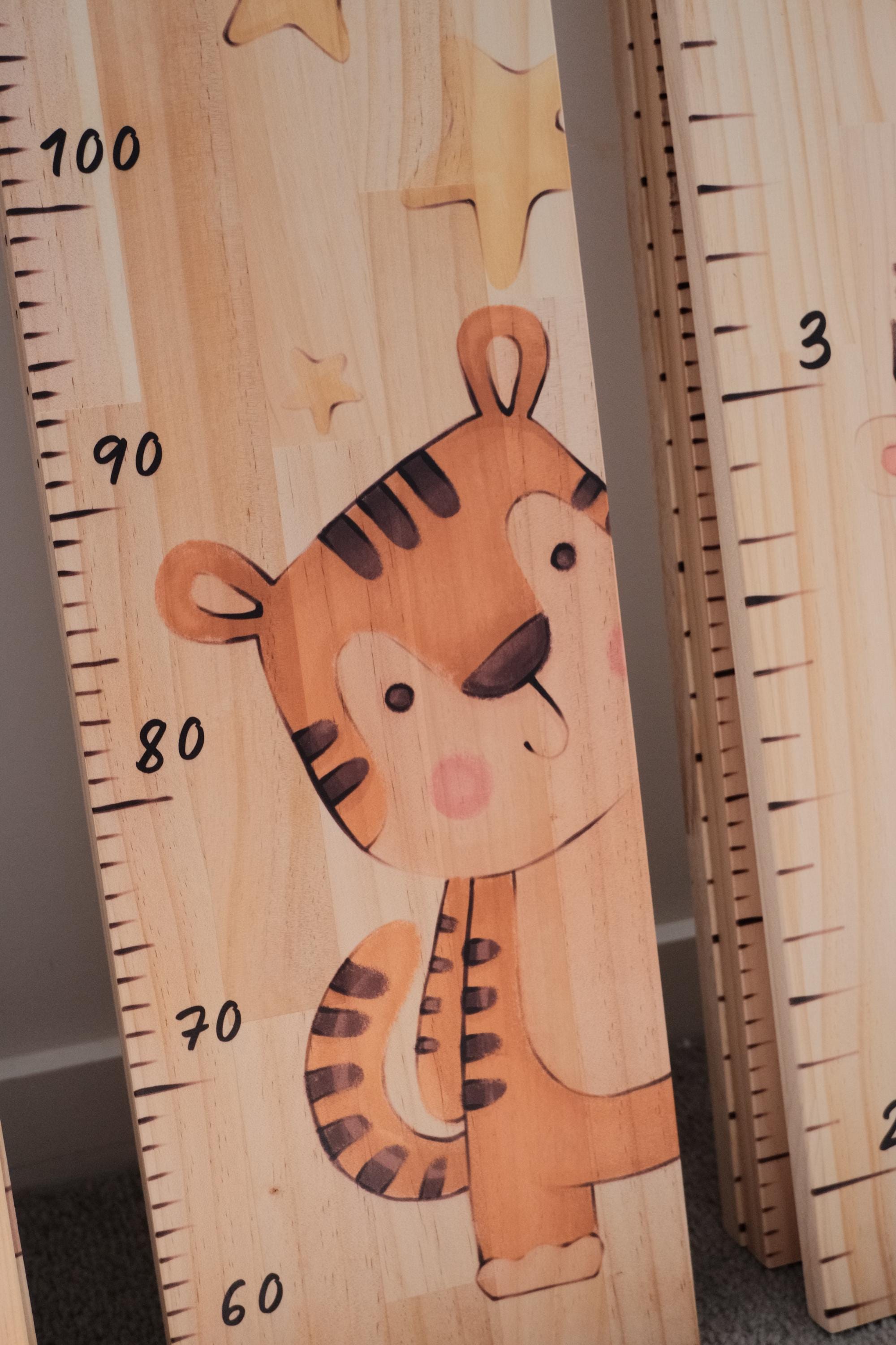 Tiger Growth Chart, Boho Growth Chart, Kids Height Ruler, Personalized ...