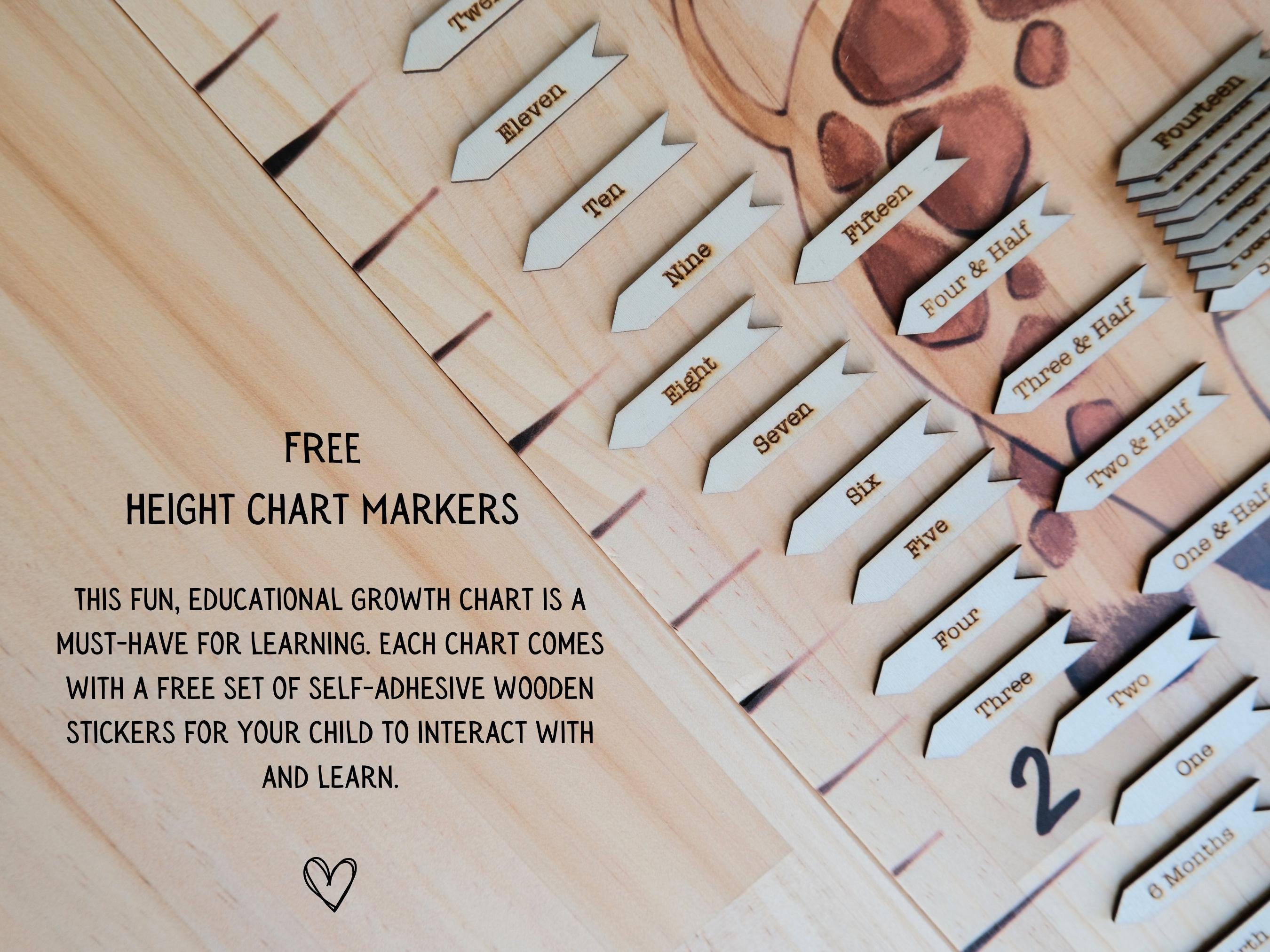 Growth Chart for Kids Lion, Wood Growth Chart for Kids, Child Growth ...