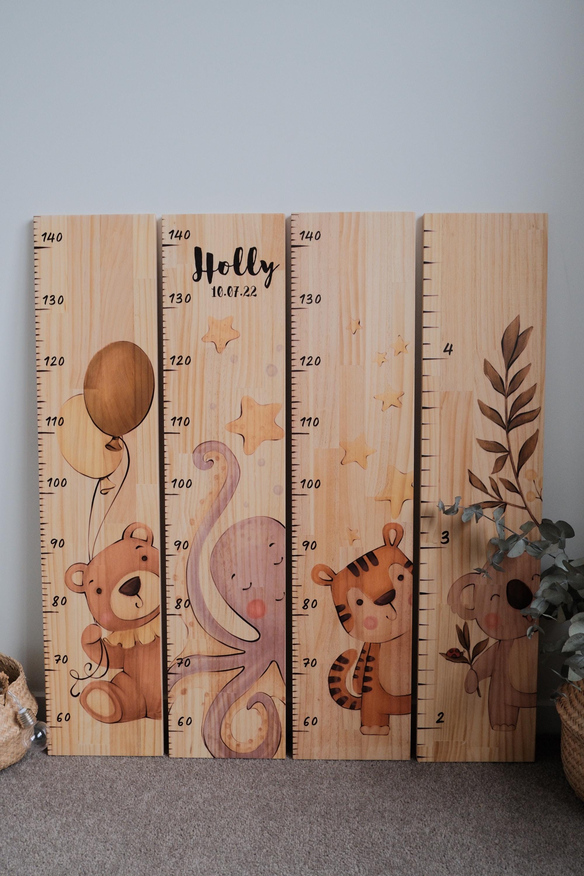 Tiger Growth Chart, Boho Growth Chart, Kids Height Ruler, Personalized ...