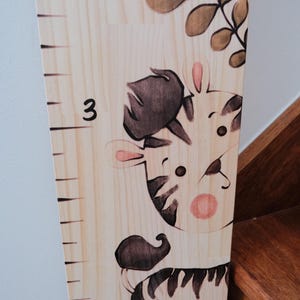 Zebra Growth Chart, Personalized Growth, Baby Nursery Decor, Measuring ...