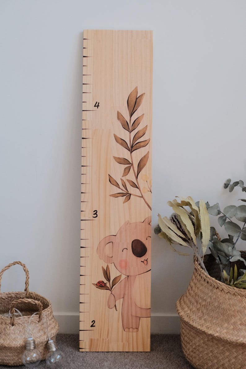 Growth Chart for Kids Koala, Nursery Wall Decor Baby Girl, Child ...