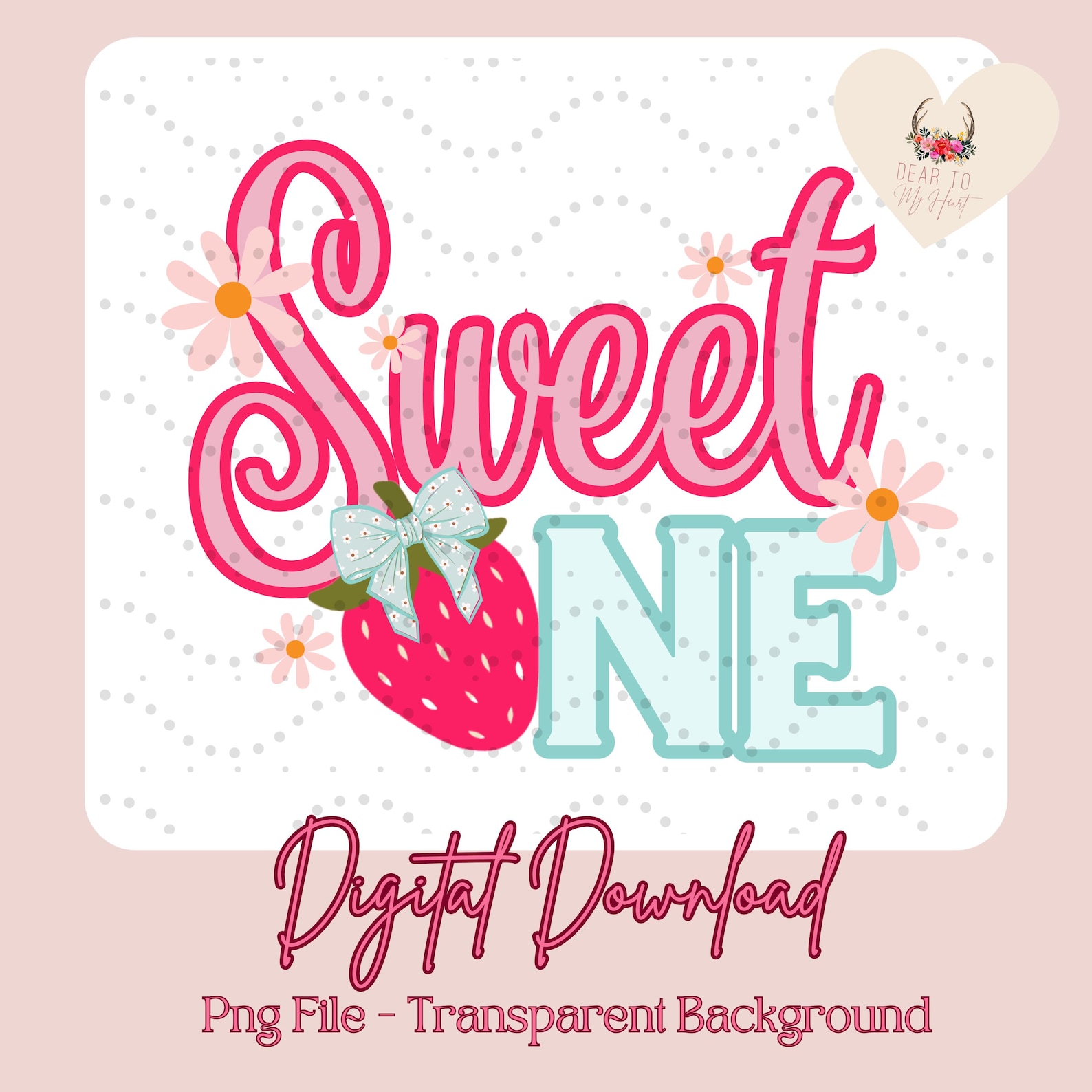 Sweet One PNG, Berry First Birthday Png, First Birthday Digital ...