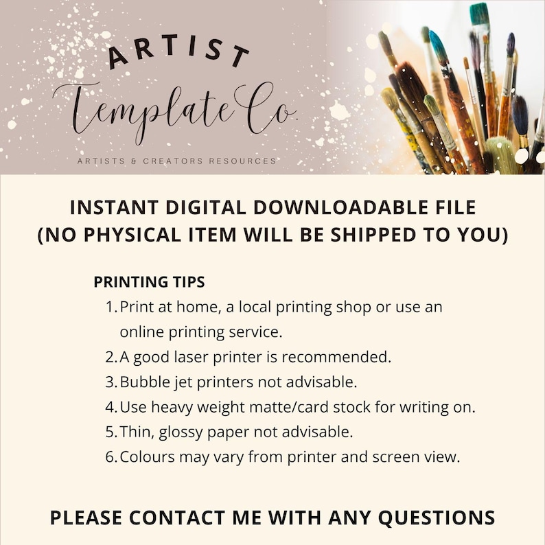 Printable Wall Labels for Artists Art Exhibition Art Museum Display ...