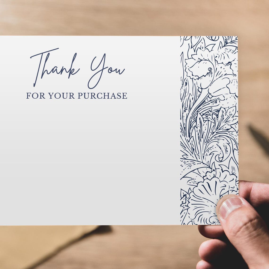 Thank You Note Card Modern Instant Printable Gratitude Corporate Gift ...
