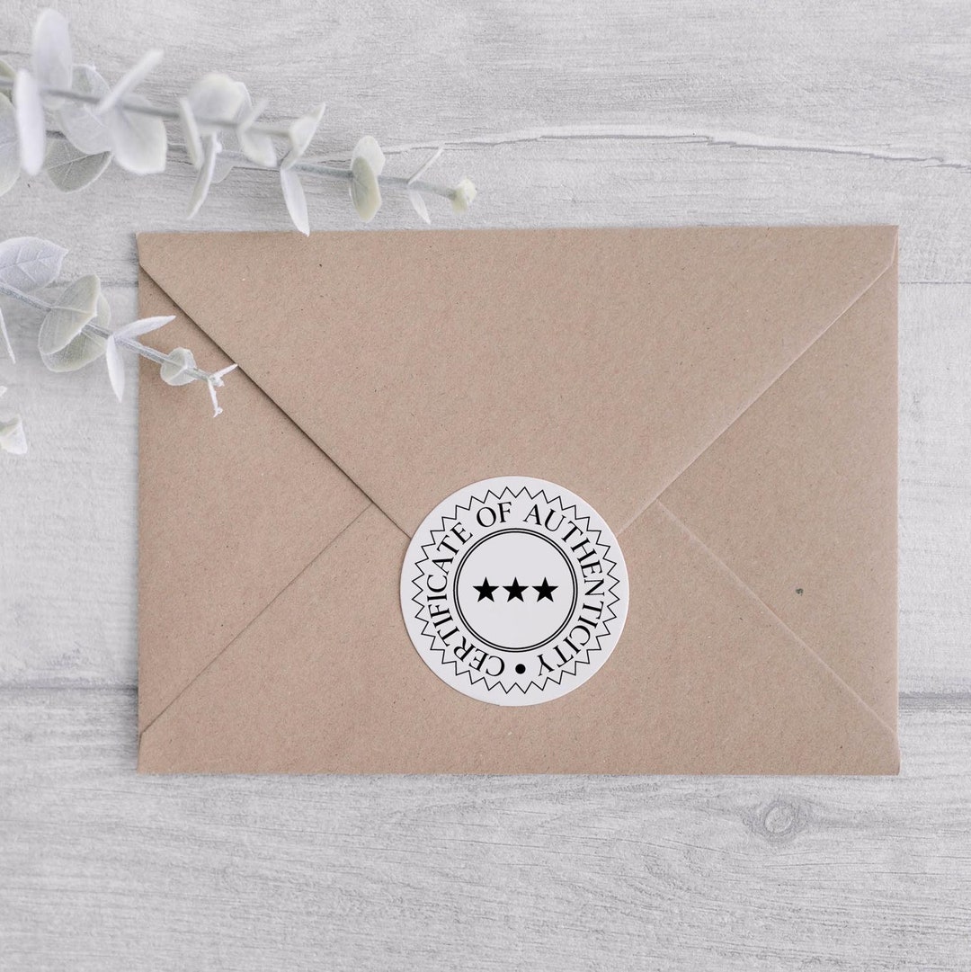 Stickers Certificate Authenticity Label for Artist Round Envelope ...
