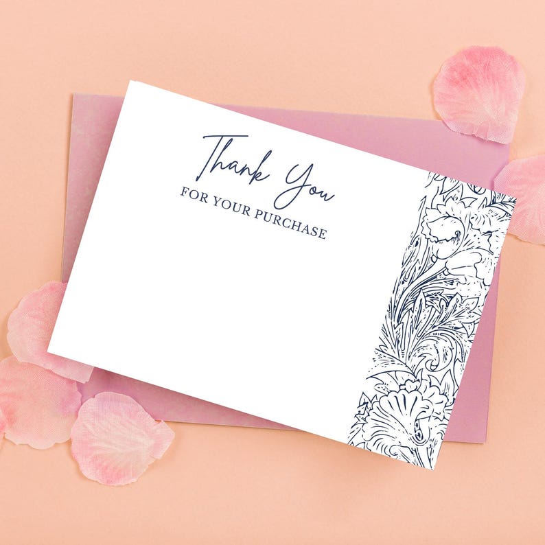 Thank You Note Card Modern Instant Printable Gratitude Corporate Gift ...