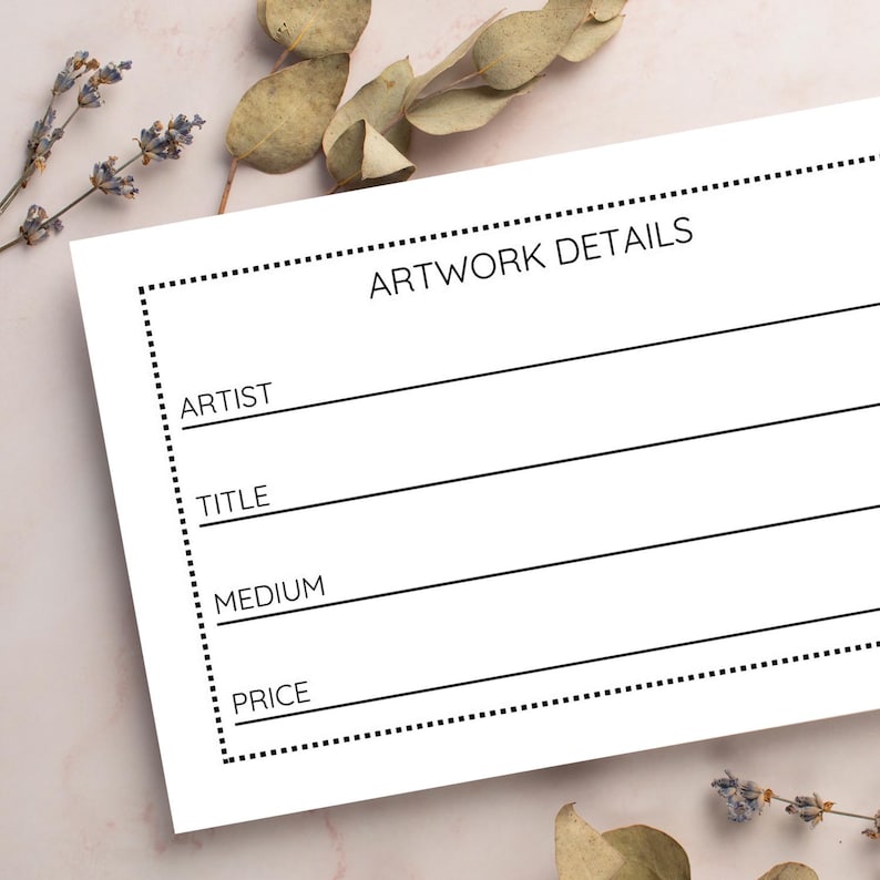 Printable Art Exhibition Wall Display Cards Instant Printable Download ...