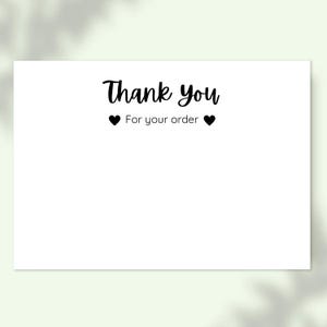Thank You Note Digital Printable Modern Design Thank You Note Business ...