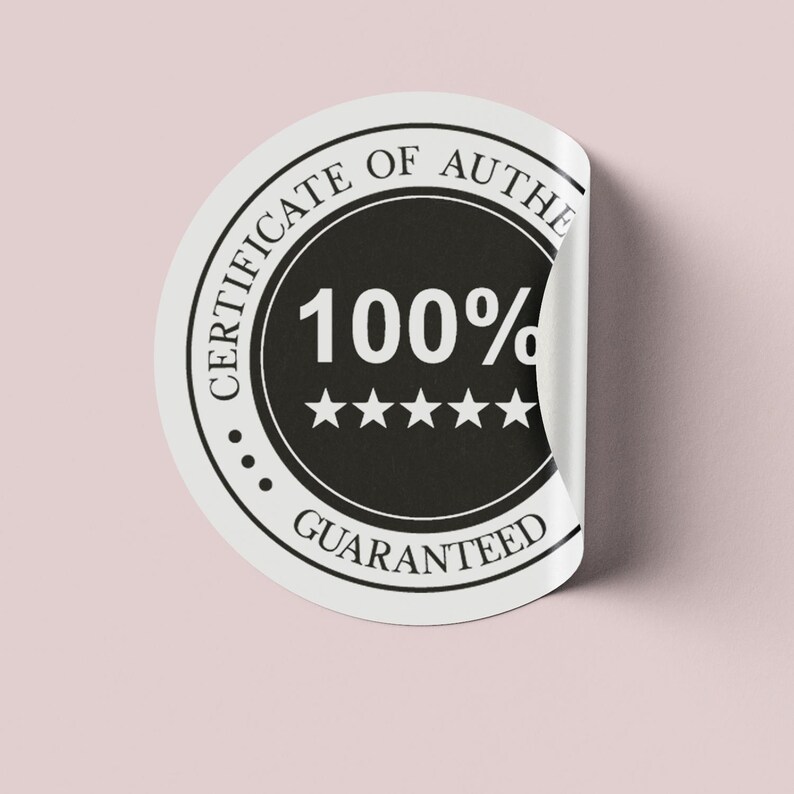 Authenticity Stickers Artist Labels for Certificate of Authenticity ...