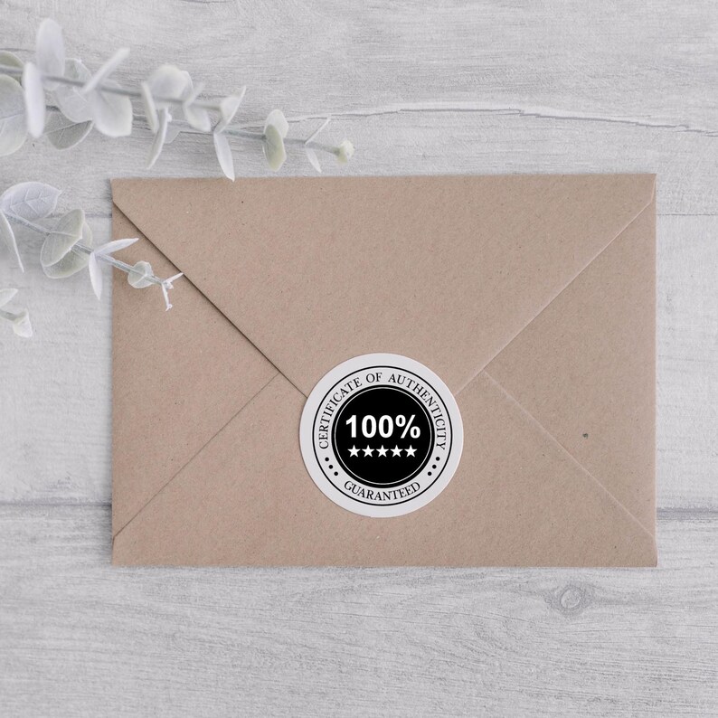 Authenticity Stickers Artist Labels for Certificate of Authenticity ...