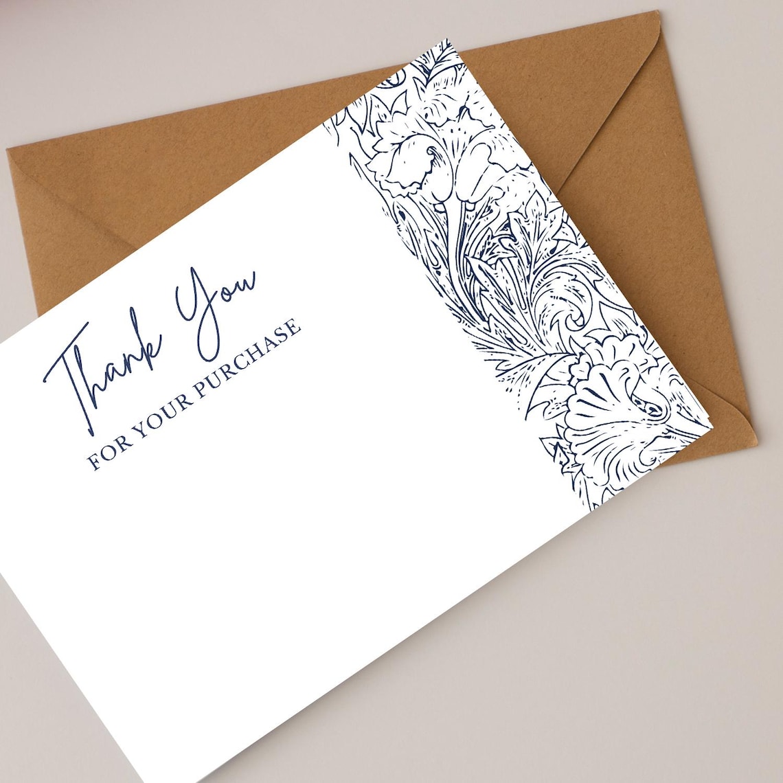 Thank You Note Card Modern Instant Printable Gratitude Corporate Gift ...