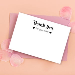Thank You Note Digital Printable Modern Design Thank You Note Business ...