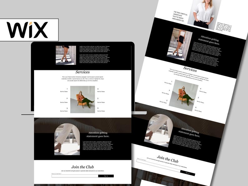 Wix Website Template, Customizable Website Design, Drag and Drop Website Template - Etsy