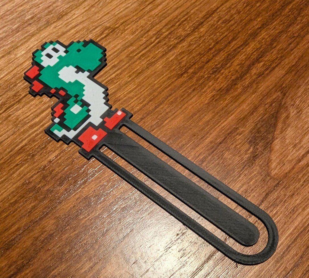 Yoshi Bookmark - Super Mario World - Super Nintendo SNES 16bit - Etsy