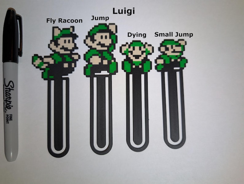 3d-printed Bookmarks (mario-inspired) – Unique Book Lover Gift, Gamer ...