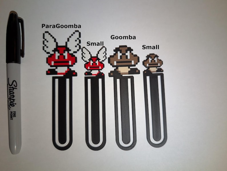 3d-printed Bookmarks (mario-inspired) – Unique Book Lover Gift, Gamer ...