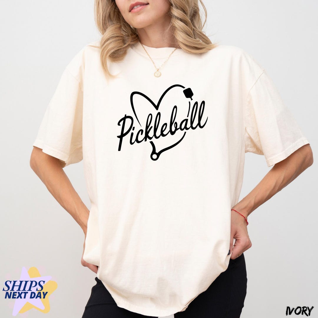 Pickleball Love Shirt, Heart and Pickleball Sport Tee, Cute ...
