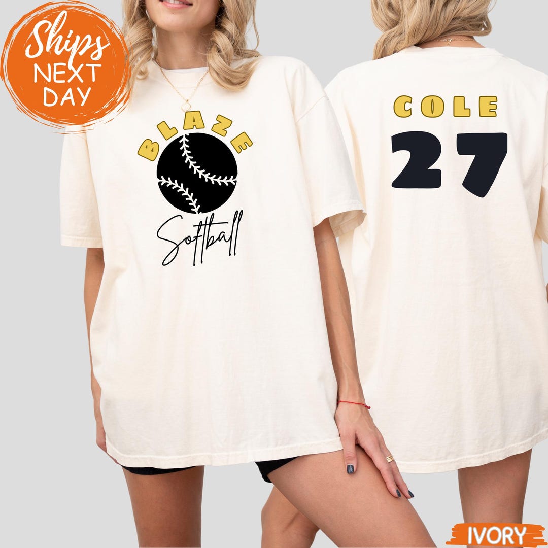 Custom Softball Team T-shirt, Personalized Squad Tee, Spirited Player ...