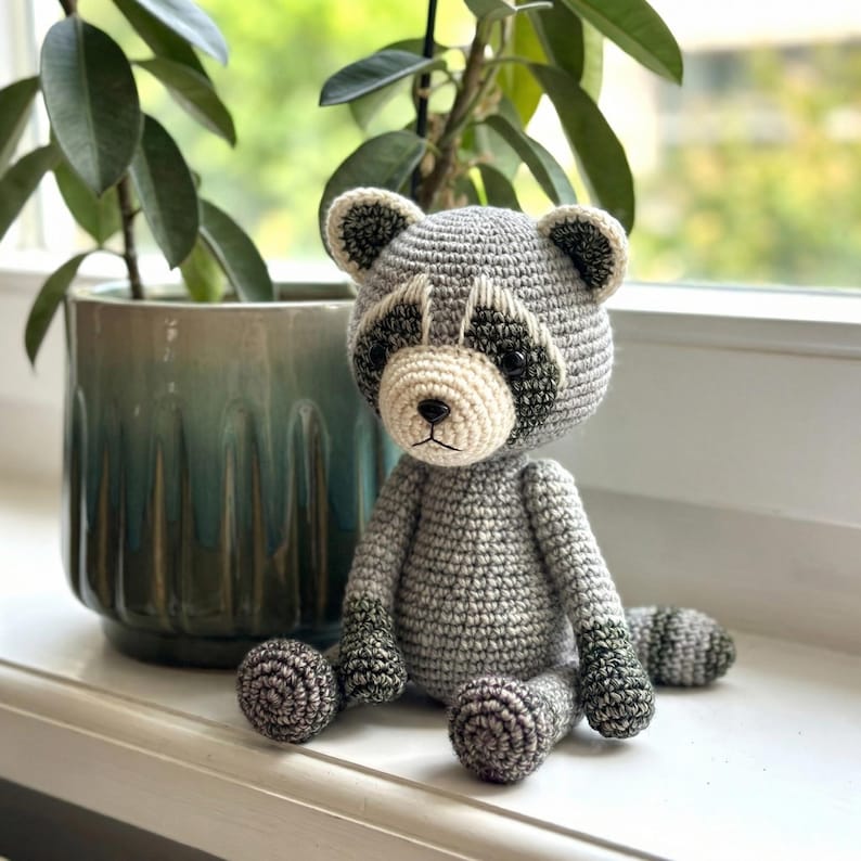Raccoon Amigurumi Crochet Pattern, Woodland Plushie Toy Tutorial (PDF Download) - Etsy