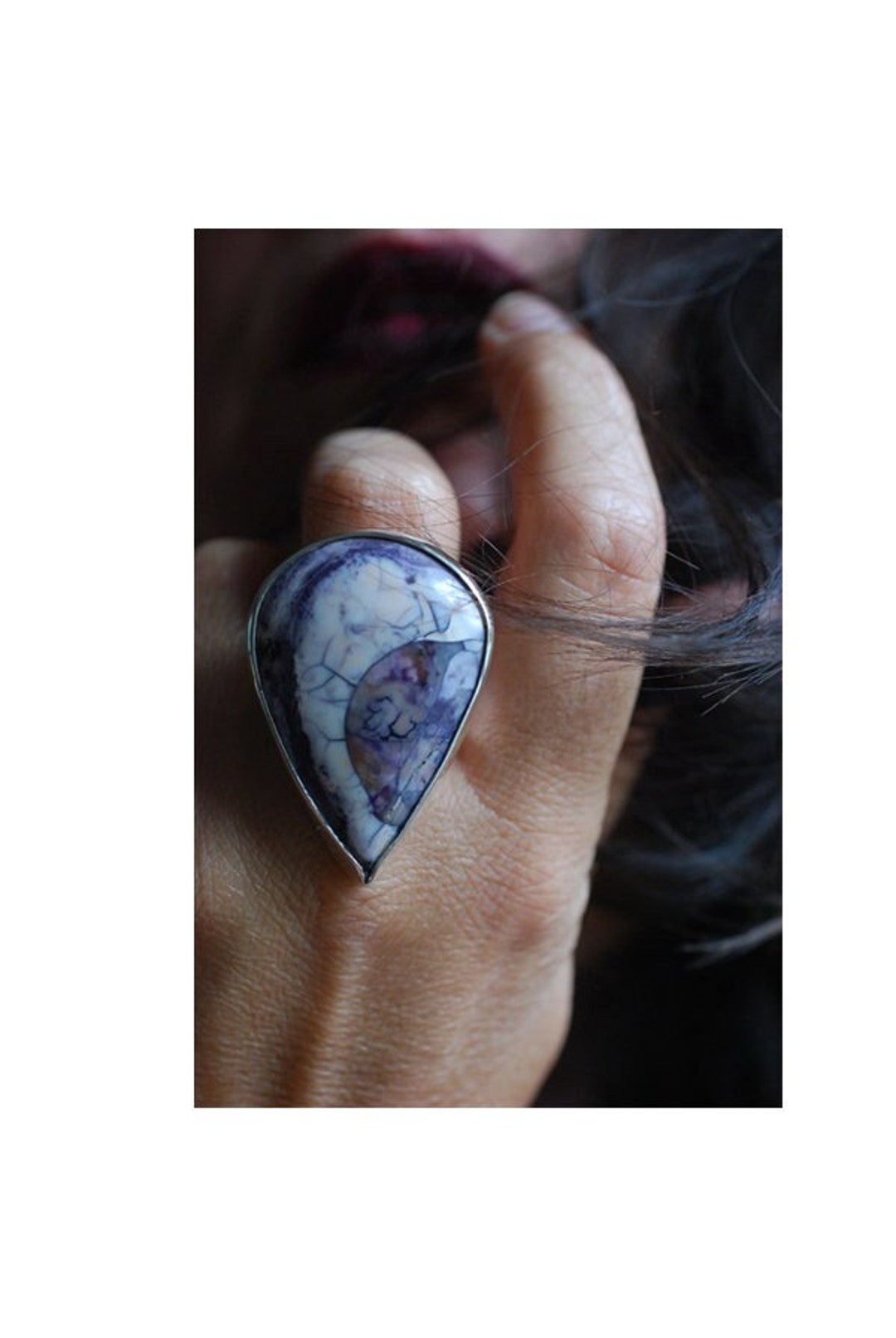 Frosty Swirl Ring Utah Tiffany Stone - Etsy