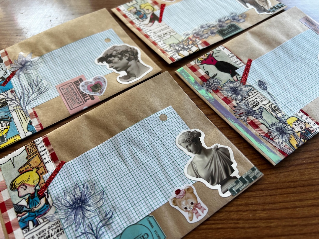Envelopes 'comic Stills' set of 4: Decorated, Handmade, Letter, Junk ...