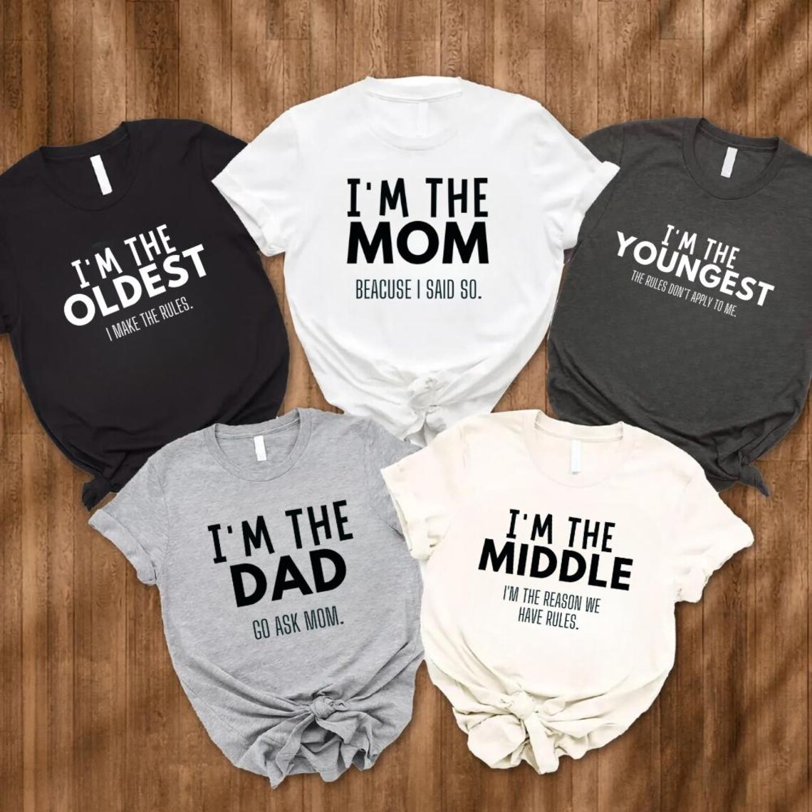 Family Rules Matching Shirts, Custom Family Group Shirt, Sibling Rules ...